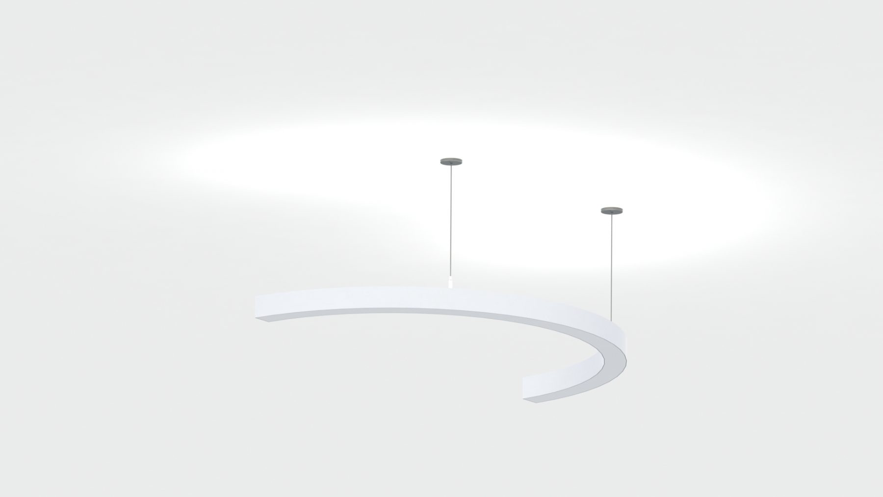 Zenlite® Arc 1 Inch Curved Lighting SystemIndirect-Pendant Mount ...