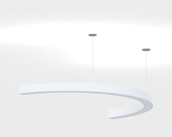 Zenlite® Arc 2 Inch Curved Lighting SystemIndirect-Pendant Mount ...