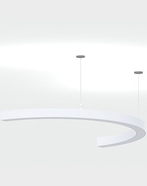 Zenlite® Arc 2 Inch Curved Lighting SystemIndirect-Pendant Mount ...