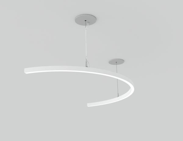 Zenlite® Arc 1 Inch Curved Lighting System Pendant Mount – PreciseLED ...